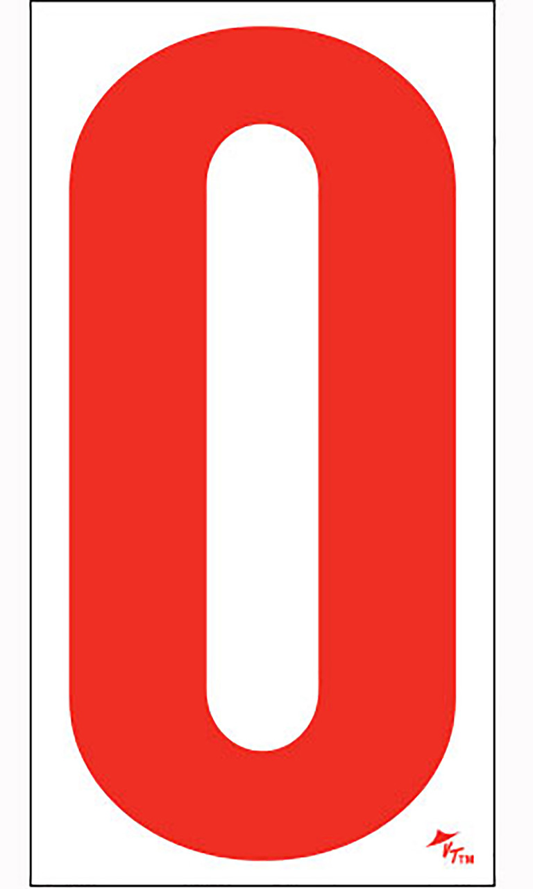 5 ½ inch Windshield Numbers And Symbols - Red/White