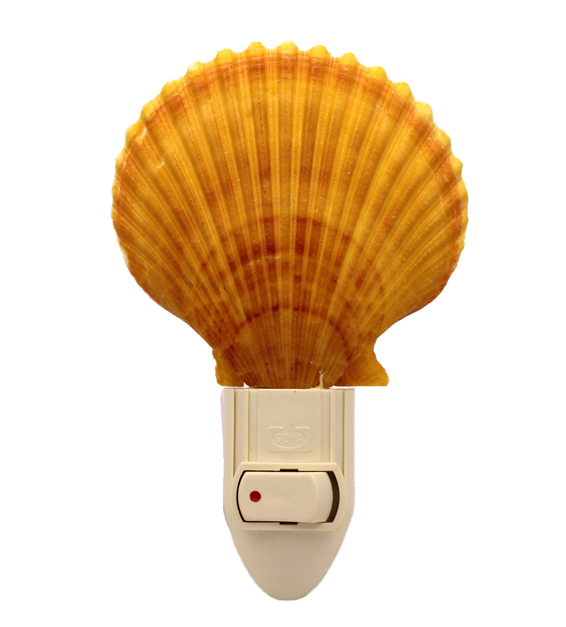 Yellow Pecten Nobilis Night Light - www.usshell.com