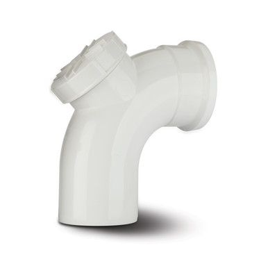 Polypipe Soil & Vent 110mm White Access Bend 92.5Deg