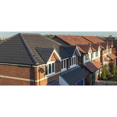 Marley Double Roman Tile, Smooth Grey