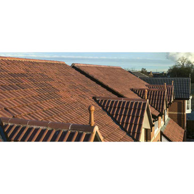 Marley Double Roman Tile, Smooth Grey