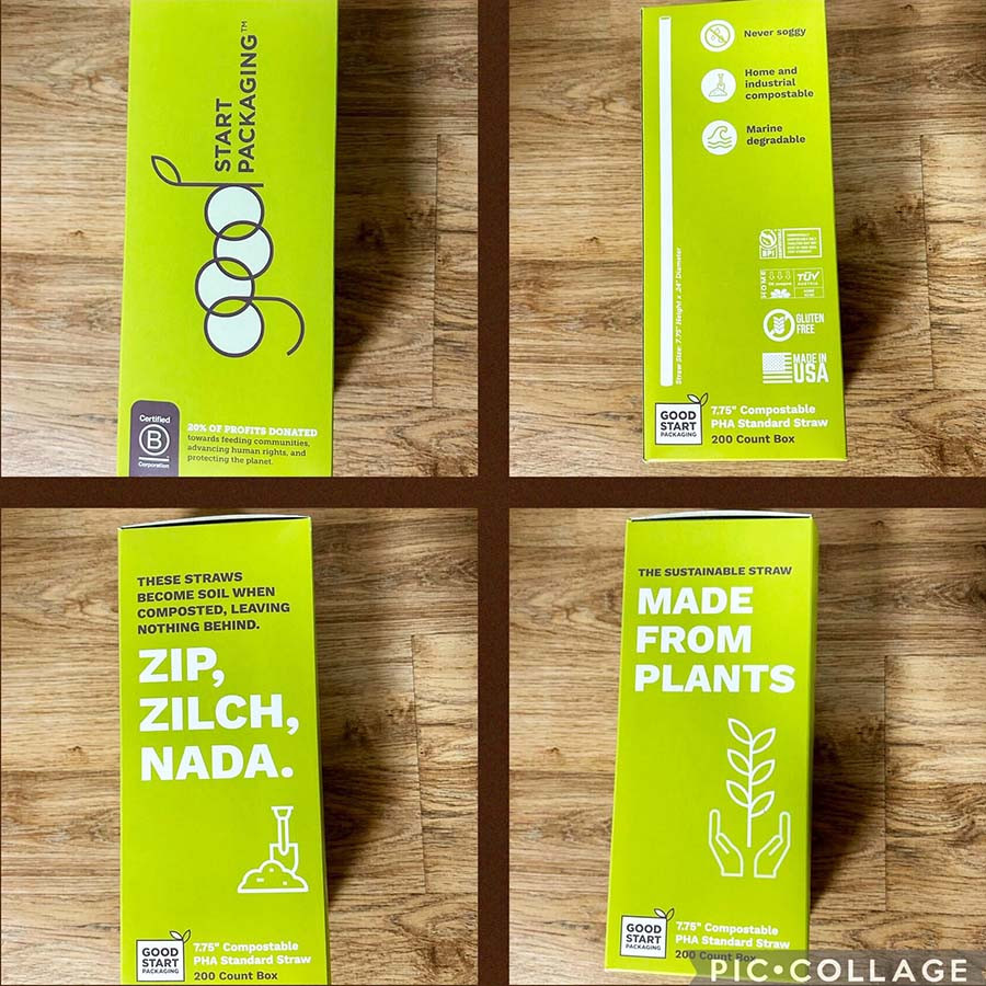 PHA Straws Home Compostable | 7.75" Jumbo Standard