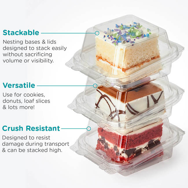 2.5" Cake & Dessert Clamshells | Good Natured BXX01401