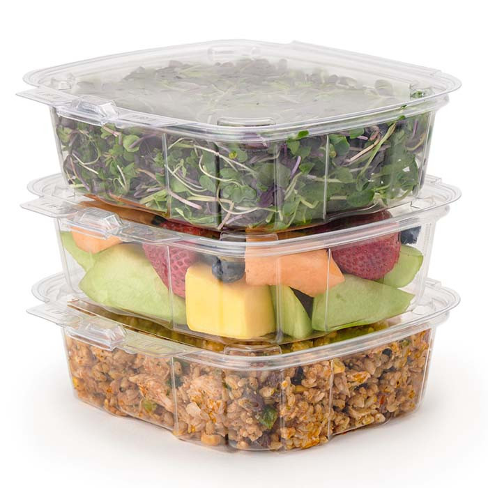 Good Natured 24 oz Tamper Evident PLA Clamshell Containers | BDV09032