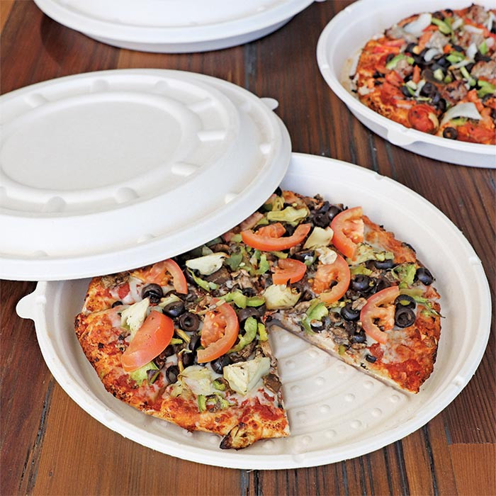 Compostable 8" PizzaRound Pizza Box Lids | PRL-FB-8-LF