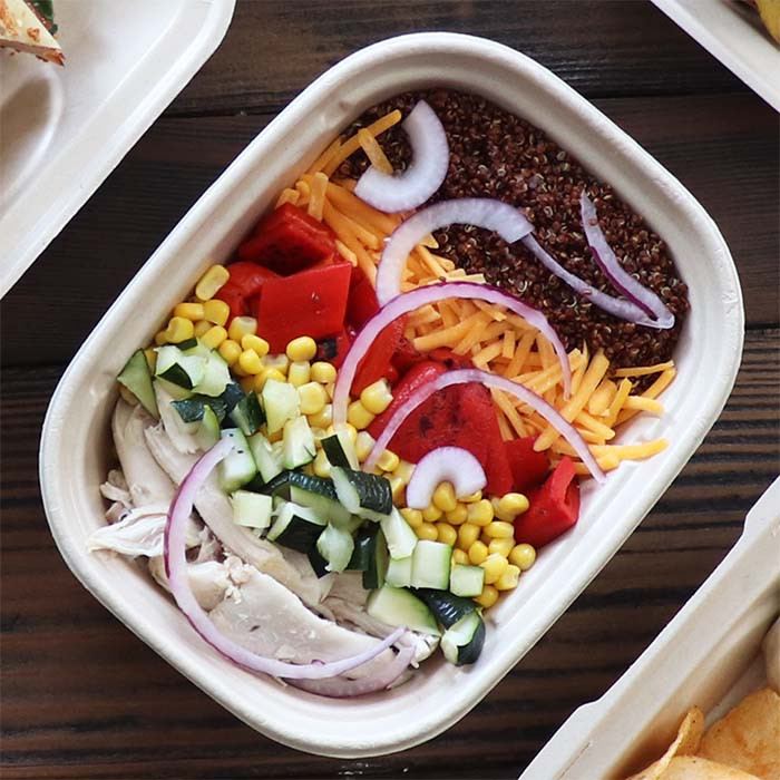 20 oz Compostable Fiber Tray | Sample
