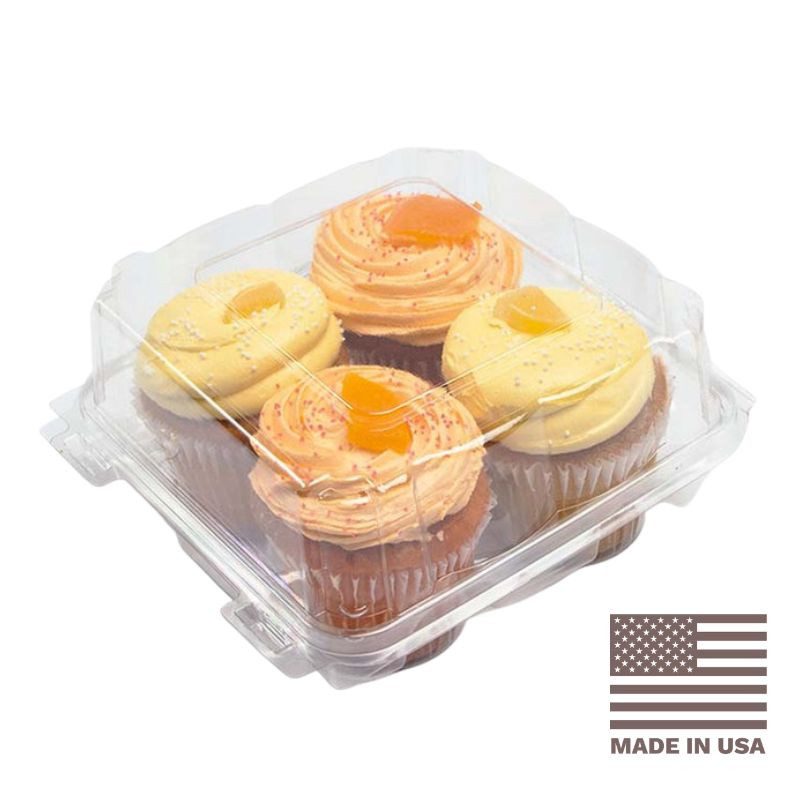 4-Pack 3.25" Cupcake & Muffin Containers | BXX00215