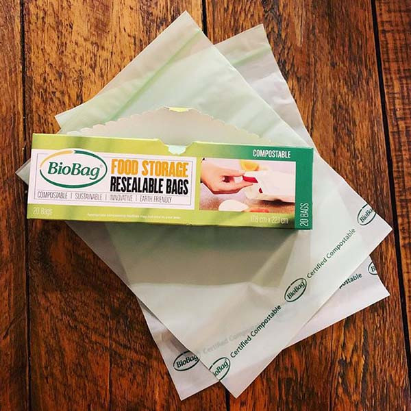 BioBag Resealable Quart Food Storage Bags | 20 count | 190421