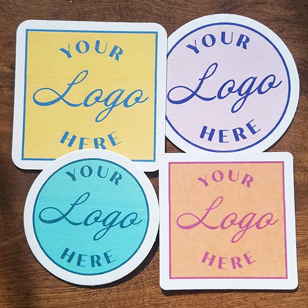 Sample of Custom Drink Coaster Samples | Various Sizes