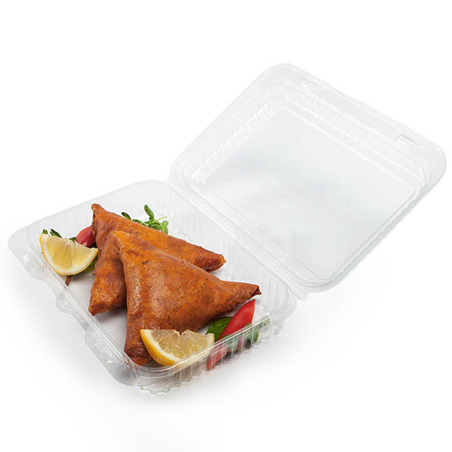 Sample of 48 oz Low Profile Multi-purpose Clamshell Containers