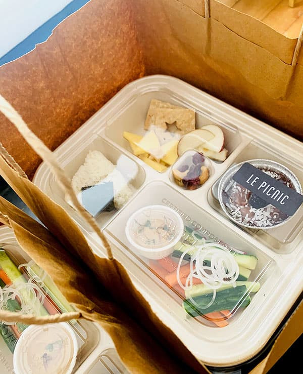 Sample of Compostable Fiber Bento Boxes