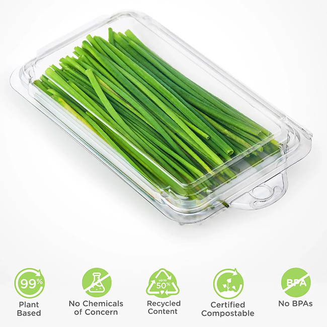 0.5 oz Hanging Herb Compostable Clamshell Packaging | XXV00321