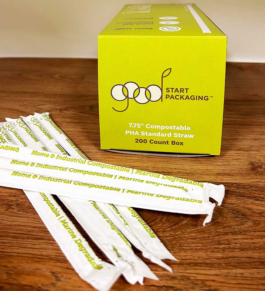 PHA Straws Home Compostable | 7.75" Jumbo Standard