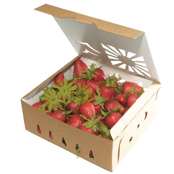 2 Quart Reversible Paper Sustainable Produce Containers | Bulk