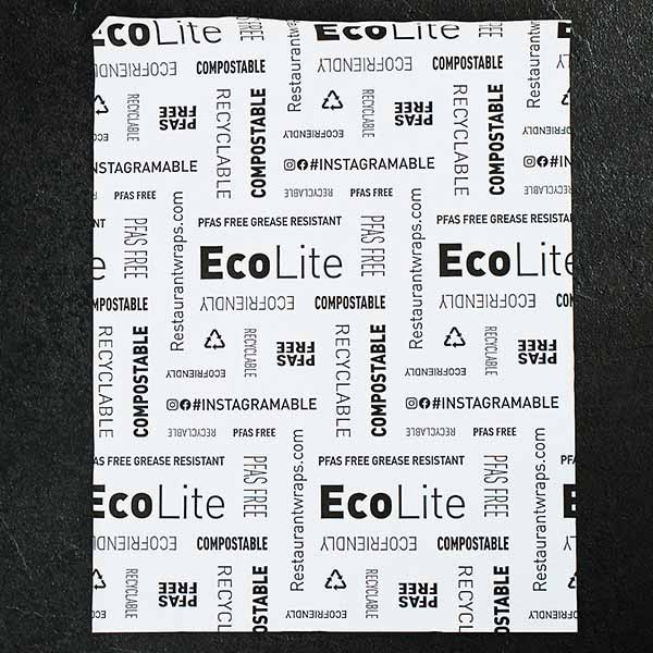 Sample of Compostable Custom Deli Wrap Paper