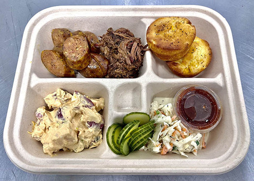 Compostable Takeout Bento Box | 5 Compartment | TR-SC-BB-LFS