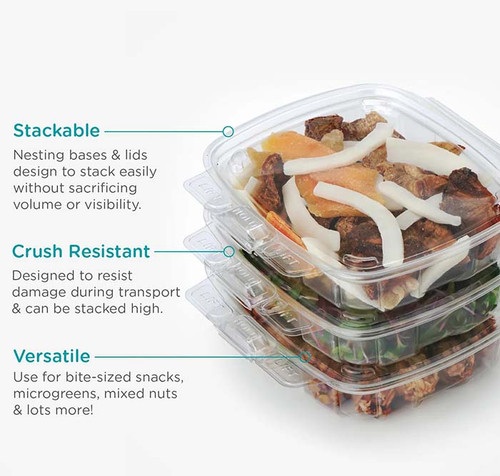 Sample of Good Natured 8 oz PLA Clamshell Containers