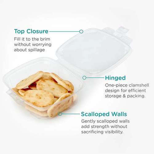 Sample of Good Natured 32 oz PLA Clamshell Containers