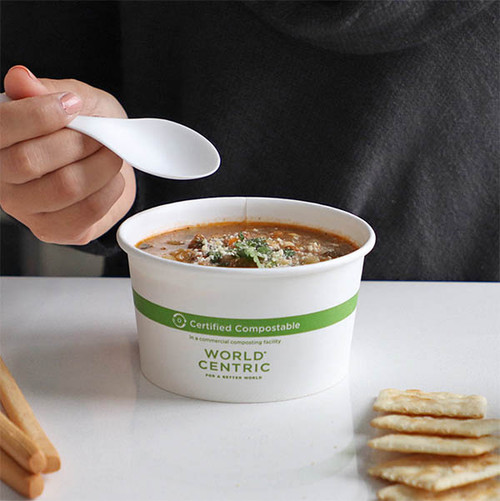 12 oz Custom Printed Compostable Paper Bowls