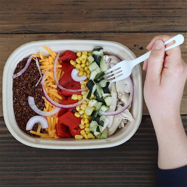 30 oz PLA-Lined Compostable Fiber To-Go Boxes | CT-SC-U2L-LF