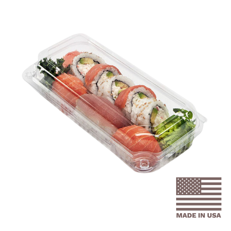 16 oz Compostable Low Profile PLA Clamshell Containers | BDX00748