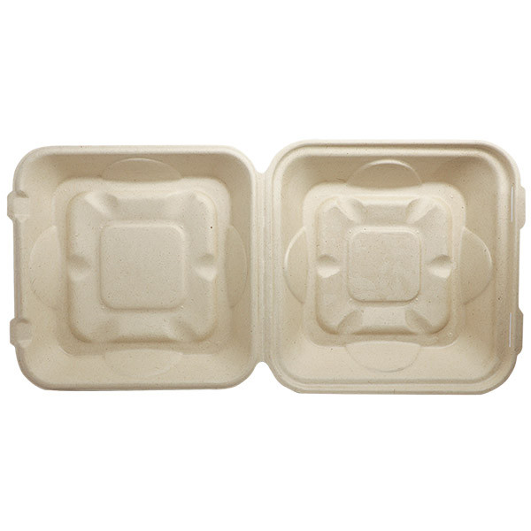 Fiber Clamshells Containers 1-Section | 9x9x3 | TO-SC-U9-LFP
