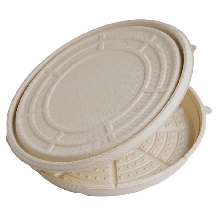 Sample of 12" Compostable Fiber Round Pizza Boxes