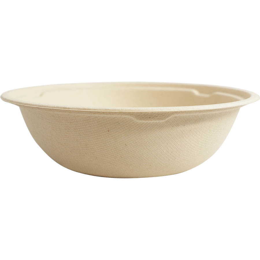 World Centric 32 oz Wide Round Fiber Bowls | BR-FB-32-LFS