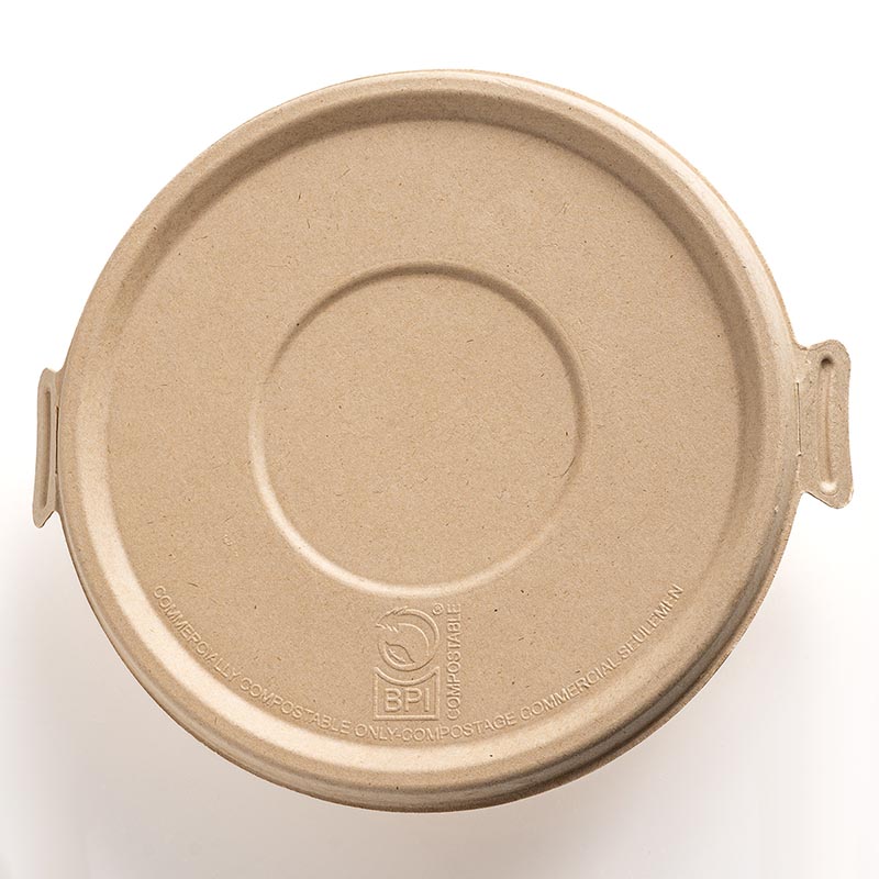 24 & 32 oz Compostable Round Fiber Bowl Lids | GSP-BWL-LID
