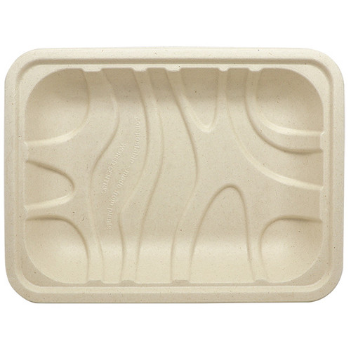 3P Compostable Fiber Meat & Produce Trays | TR-SC-3P-LFS