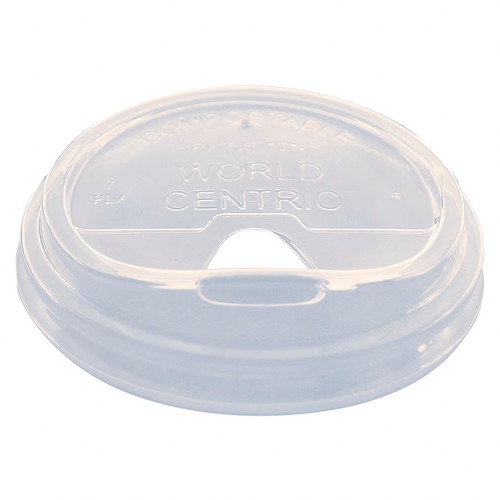 Sample of Compostable PLA World Centric Cold Cup Sip Lids