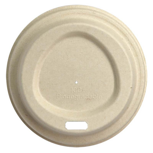 Sample of Compostable Fiber Sip Lids for 10-20 oz Hot Cups