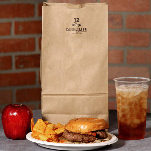 Sample of Duro 12# SOS Bags Dubl Life Recycled Paper | 7x4.5x13.75"