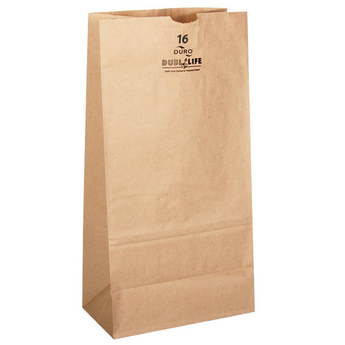Duro 16# SOS Bags 18416 Dubl Life Recycled Paper | 7.75x4.8x16"