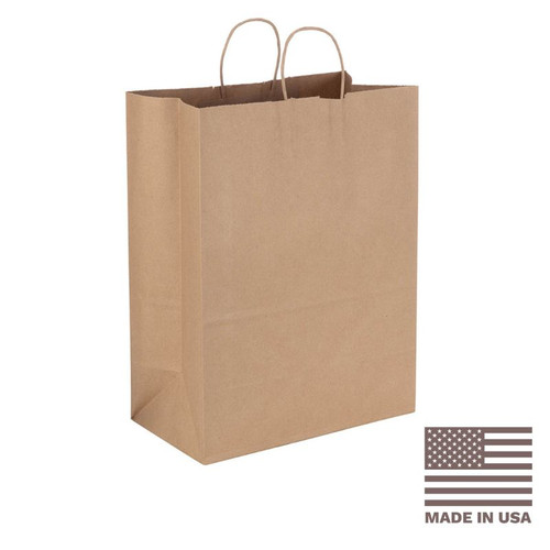 Duro Mart 87128 Dubl Life Paper Shopping Bags | 13x7x17"