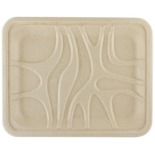 Sample of Large Compostable Unlined Fiber Meat & Produce Tray