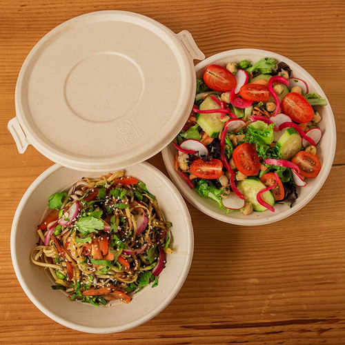 24 oz Compostable Fiber Bowls No PFAS | GSP-BWL-24