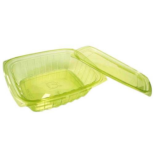 Sample of 24 oz PLA Deli Containers & Lids w/ Green Tint