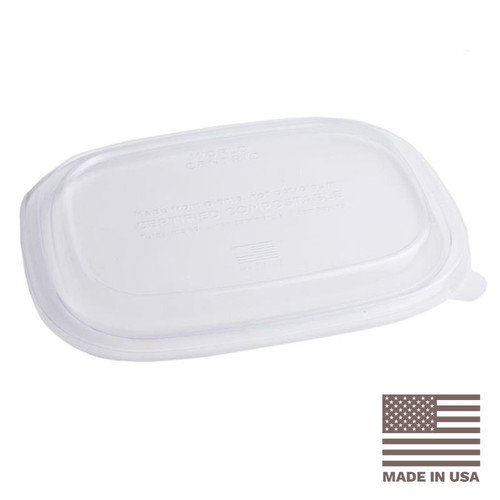 PLA Clear Lids for 8.7x6.7" Fiber To-Go Boxes | CTL-CS-3