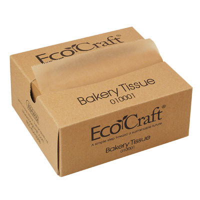 6 x 10.75" Sample of EcoCraft Unbleached Bakery Tissues