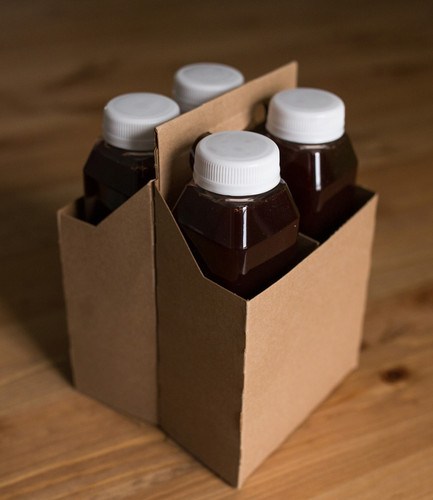 Sample of 4-pack Paper Juice Bottle Carriers
