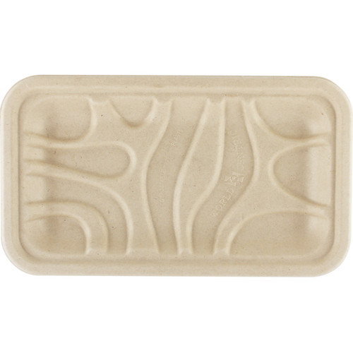 Sample of Small Lined Compostable Fiber Meat & Produce Tray