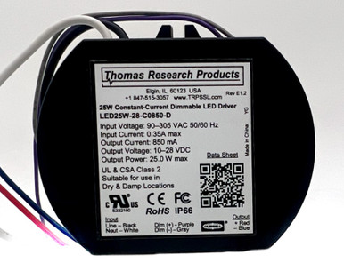 Hubbell Thomas Research Products LED25W-28-C0850-D Constant Current LED ...
