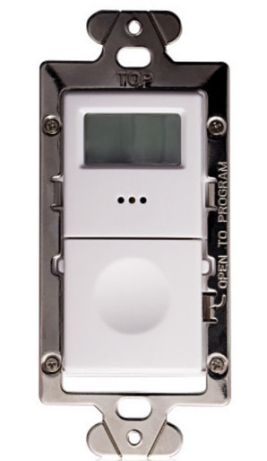 Leviton Programmable Digital Timer TS300-DW, 120/277 Vac, Backlit LED ...