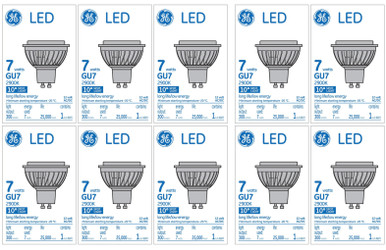 Ge 42341 Led GU7 Bulb 12Volts AC/DC 7 watts 2900K 300 Lumens 10pk ...