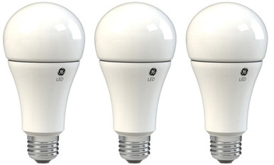 (case of 3) GE 73376 LED A21 3-way Light Bulb, 2700K warm white, using ...