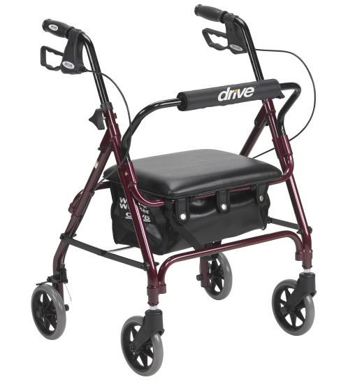 Drive Medical Aluminum Junior Rollator with 6" Casters