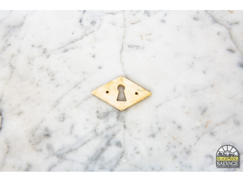 Faux Bone Keyhole Escutcheon, 2"W Diamond Shaped with Edge Detail ...