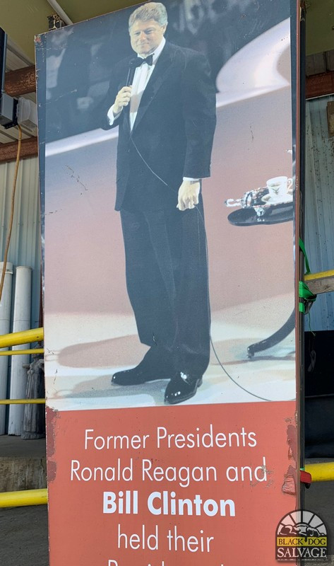 Salvaged 12ft Memorial Monument Sign, Clinton Reagan Presidential ...