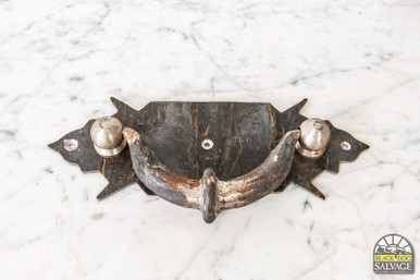 Massive Medieval Cast Iron Drawer Pull, Gothic, Raw Metal, 10" - Black ...